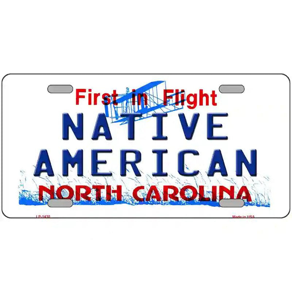 North Carolina Native American Metal Novelty License Plate | Smart Blonde