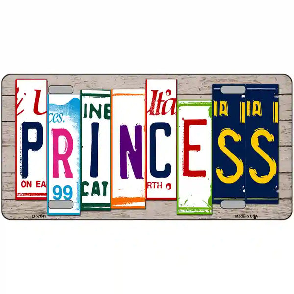 Princess License Plate Art Wood Metal Novelty License Plate | Smart Blonde