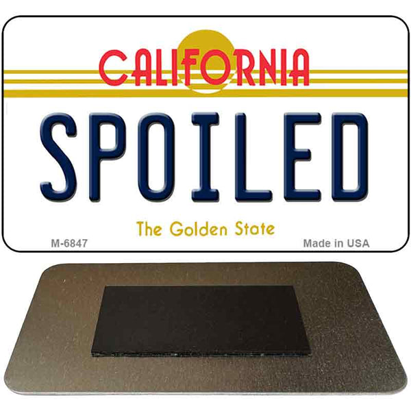Spoiled California State License Plate Tag Magnet M-6847 | Smart Blonde