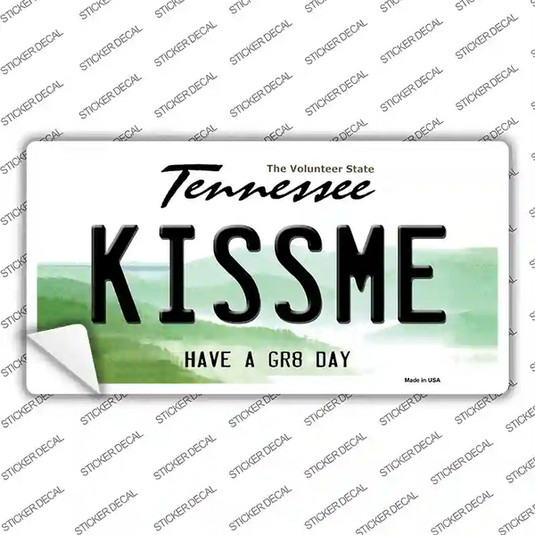 Kiss Me Novelty Sticker Decal | Smart Blonde