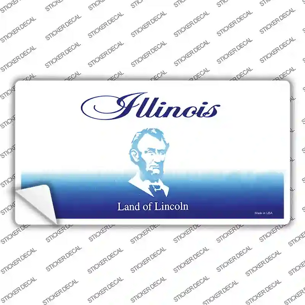 Illinois State Blank Novelty Sticker Decal | Smart Blonde